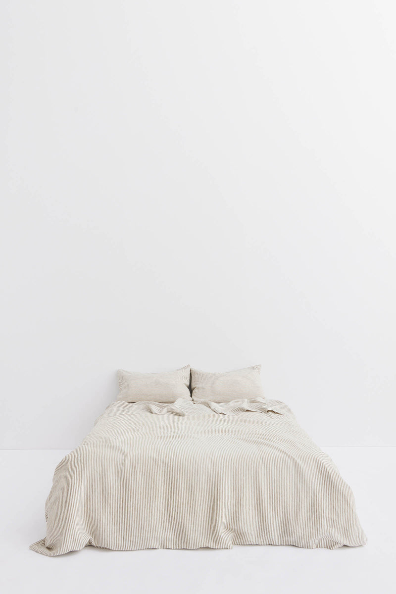 Linen Duvet Cover Olive Stripe | Assembly Label – Assembly Label ...