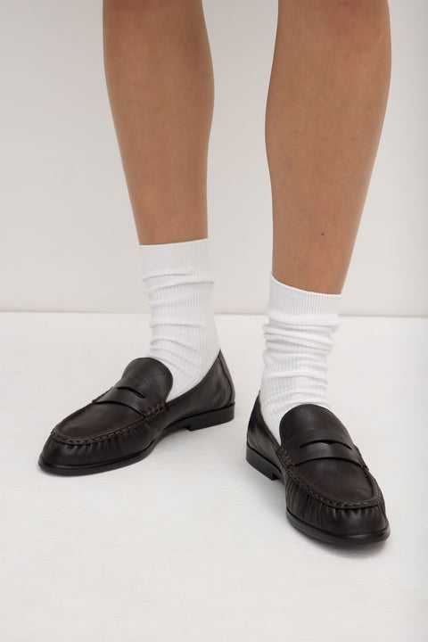 Avenue Leather Loafer Crinkle Umber | Assembly Label – Assembly Label ...