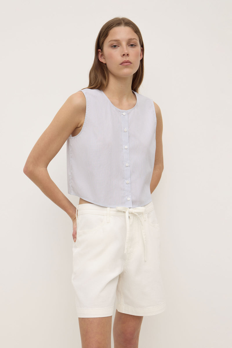 Womens Bobbie Twill Midrise Short Antique White | Assembly Label ...