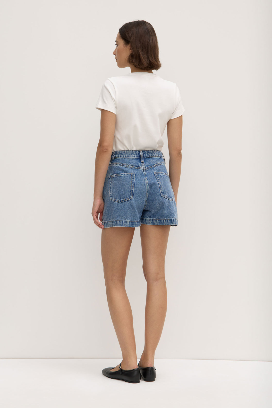 Womens Boxy Denim Short Dark Stone | Assembly Label – Assembly Label ...
