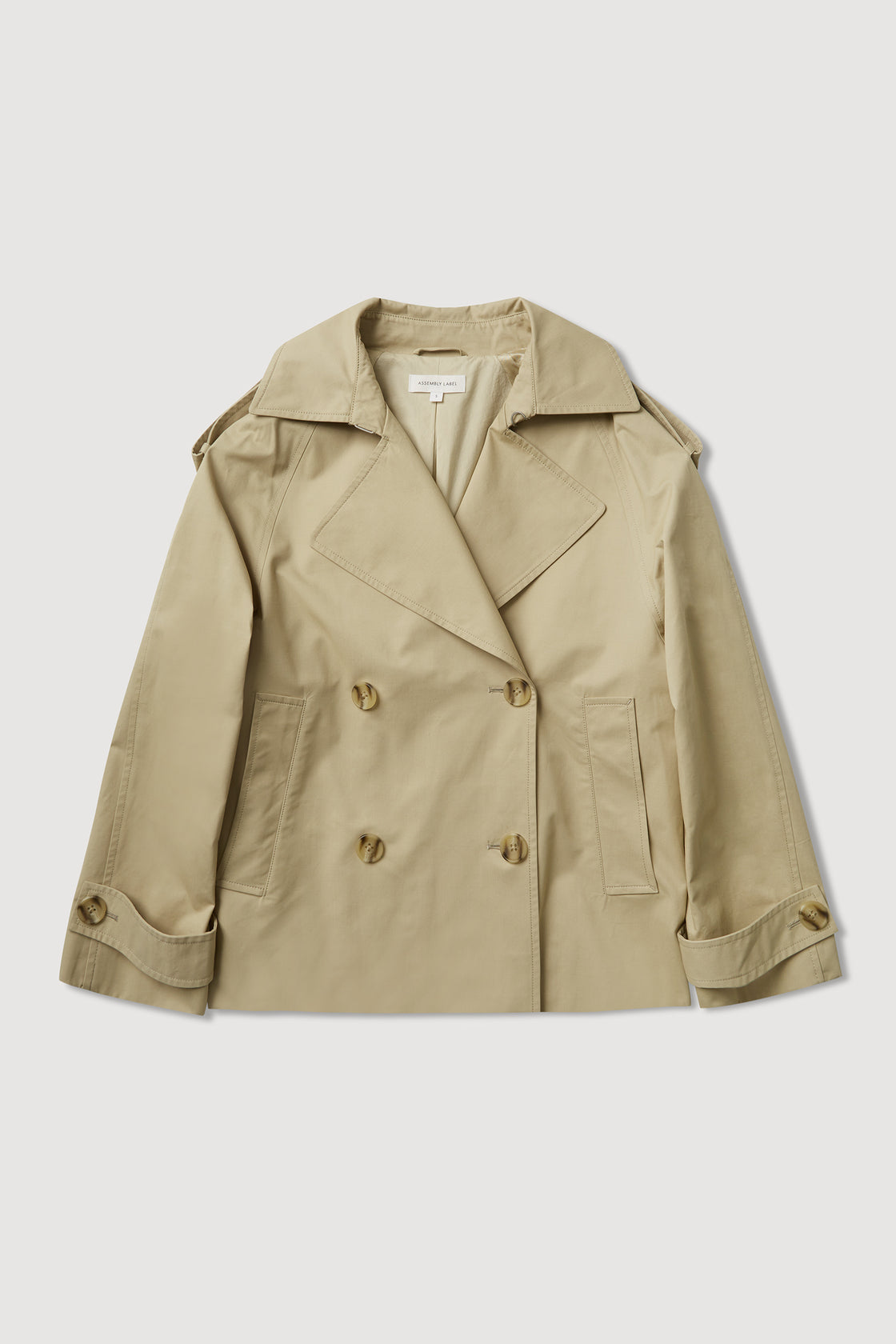 Womens Casey Short Mac Jacket Natural | Assembly Label – Assembly Label ...