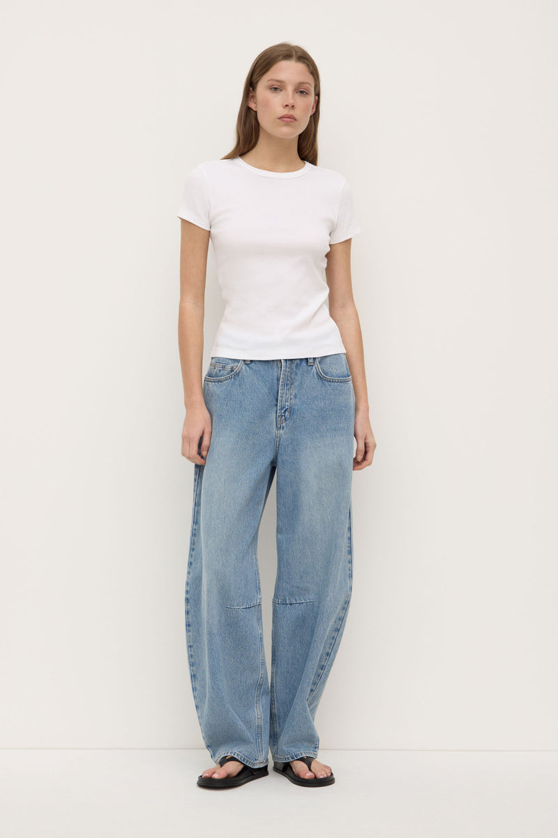 Womens Linley Rib Tee White | Assembly Label – Assembly Label International