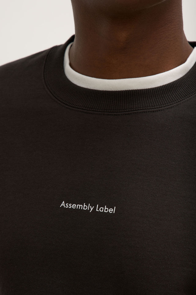 Mens Atelier Logo Fleece Washed Black | Assembly Label – Assembly Label ...