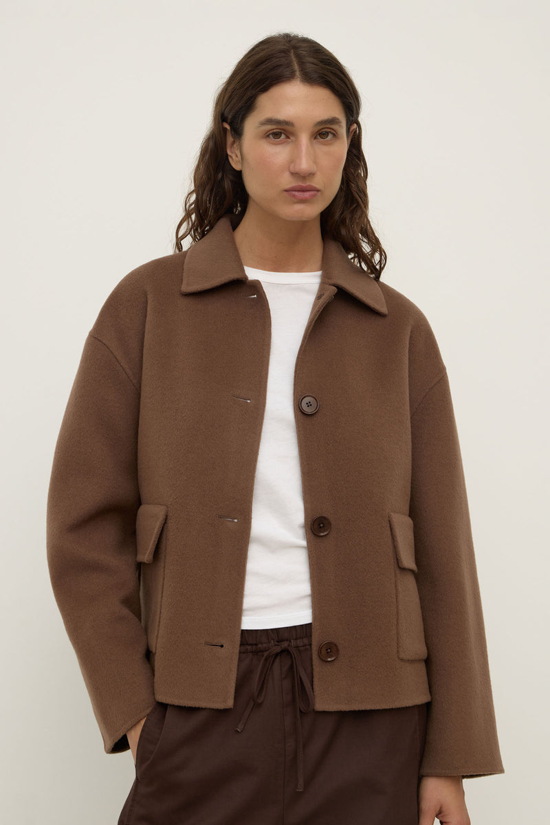 Womens Mya Wool Jacket Milk Choc | Assembly Label – Assembly Label ...