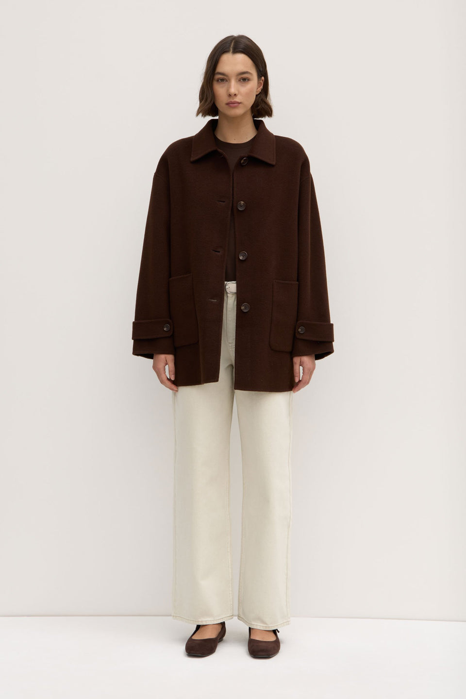 Womens Pierra Wool Coat Ganache | Assembly Label – Assembly Label ...