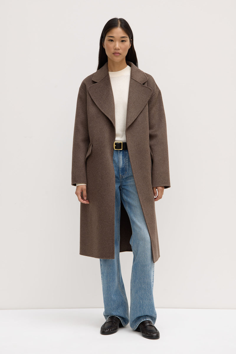 Womens Sadie Wool Coat Cocoa Marle Assembly Label Assembly Label