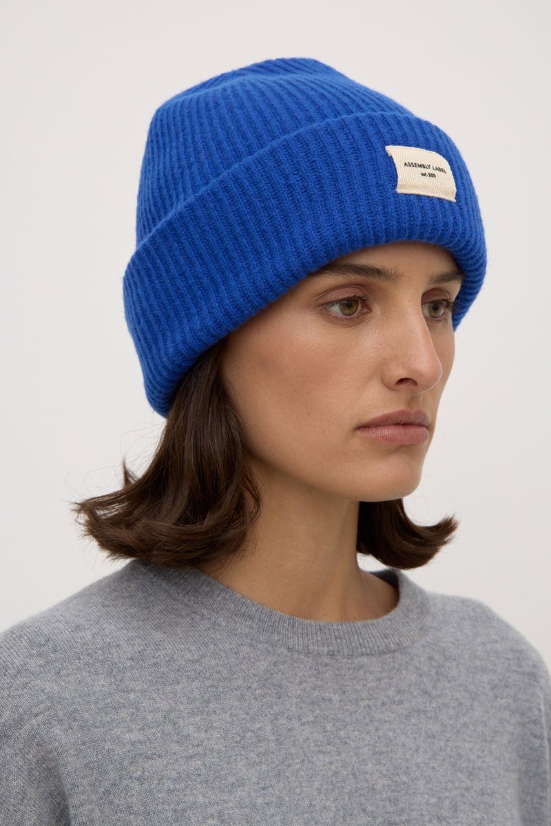 Wool Rib Beanie Ultramarine | Assembly Label – Assembly Label International